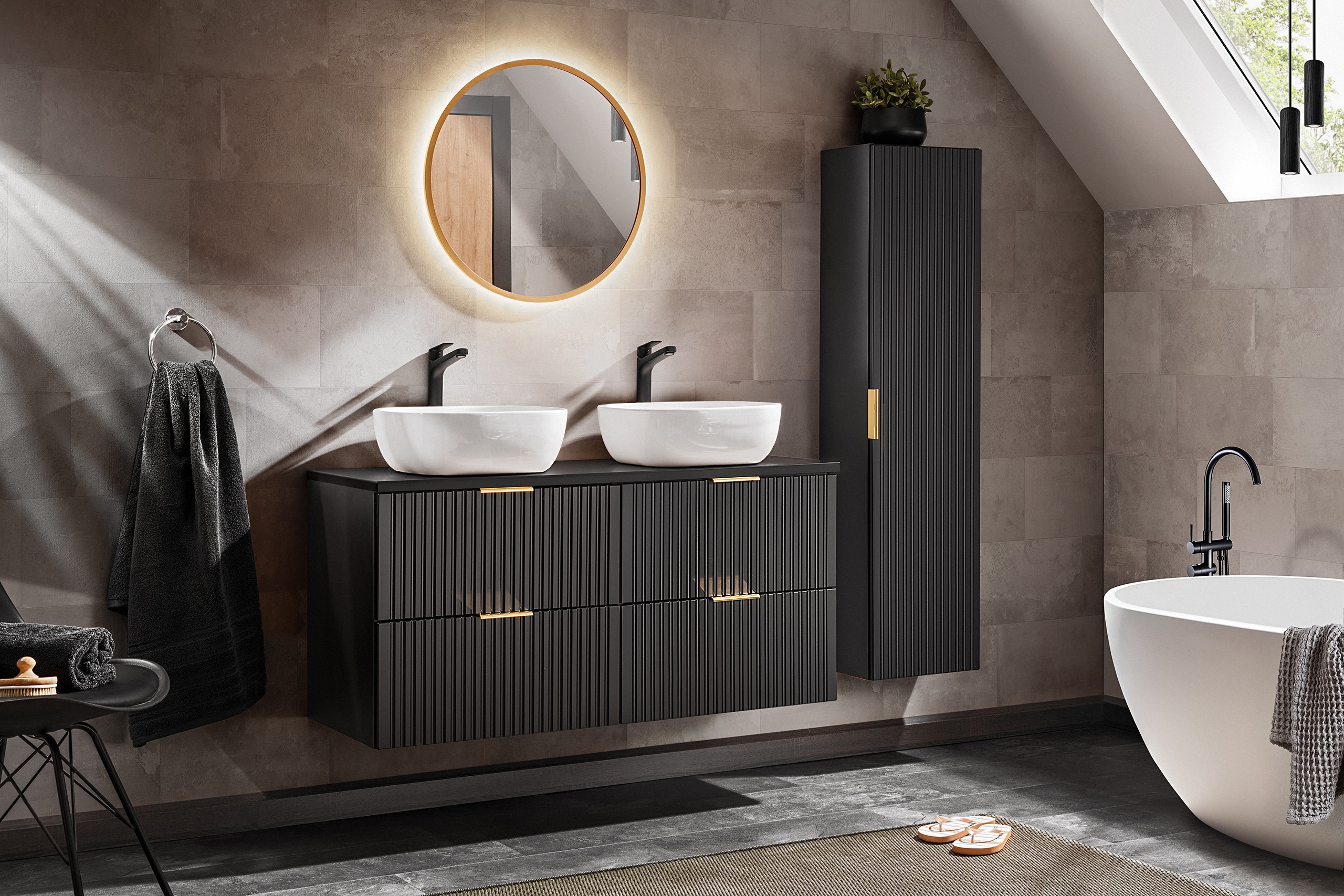 Meble łazienkowe ADEL 2 BLACK - Arsyl Meble